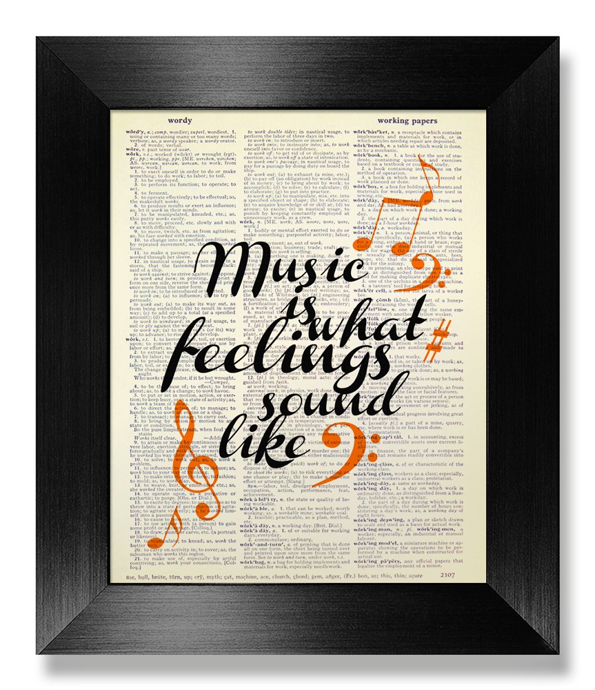 Amazon.com: Music is What Feelings Sound Like, Music Gift for Music ...