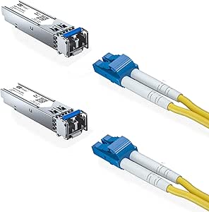 Amazon.com: 2 Pack 1.25Gb Singlemode Module with 20m OS2 LC to LC Fiber ...