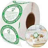 Amazon.com : 500 Pcs Allergy Sticker for Cake Food Allergy Stickers 2 ...