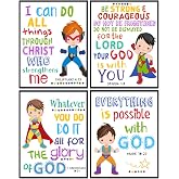 Amazon.com: Religion Superhero Wall Decor for Boys - Christian Wall Art ...