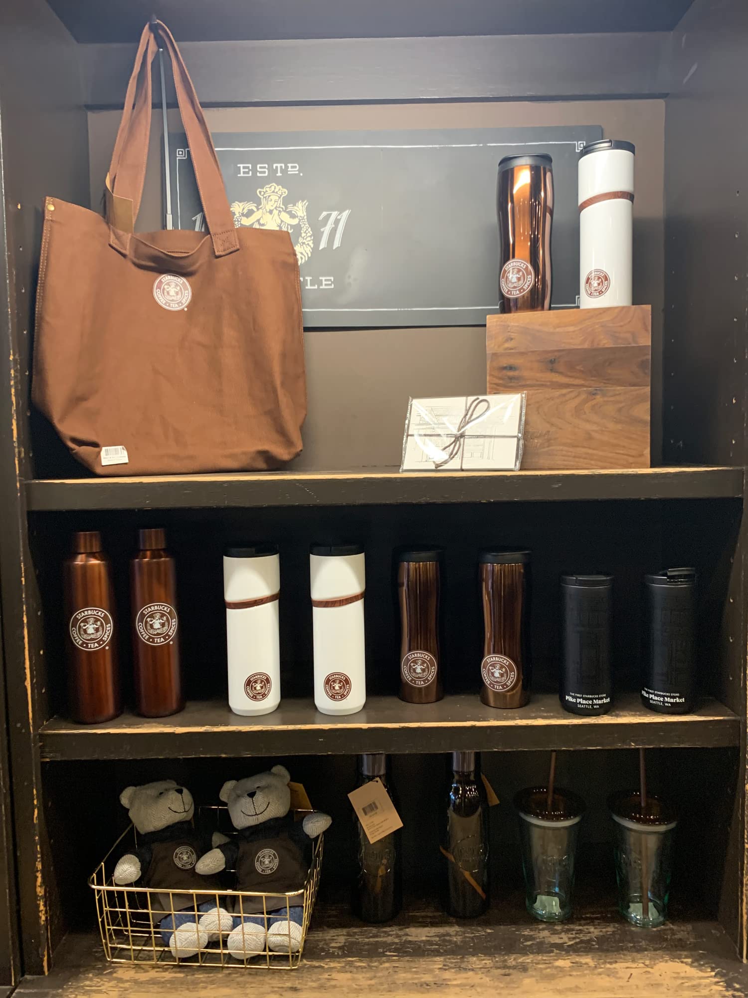 Mua The First Store Pike Place Stainless-Steel Tumbler (12 oz, Black ...