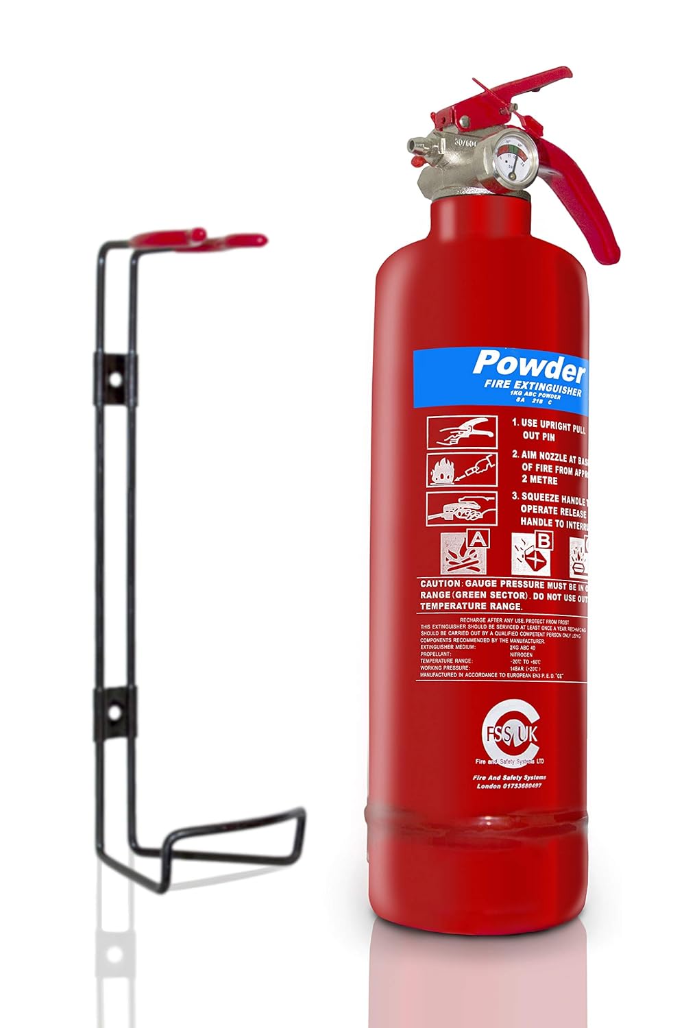 CAR VAN TAXI FIRE EXTINGUISHER 1 KG ABC DRY POWDER EXTINGUISHER (Fire ...