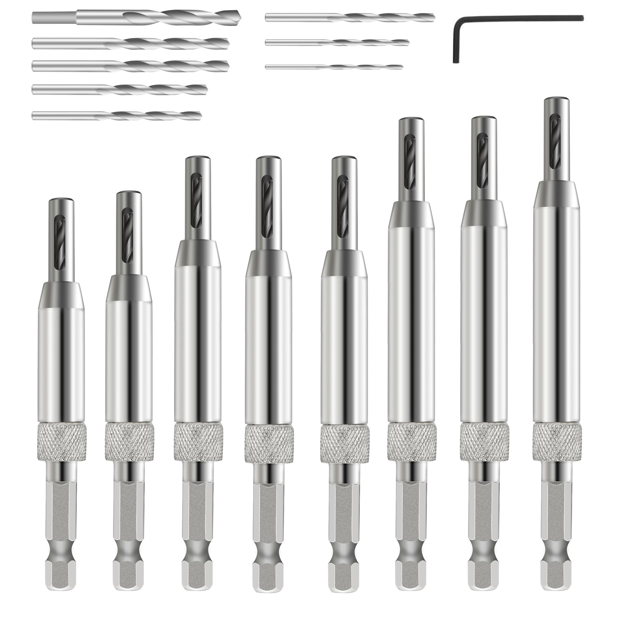 GMTOOLS 17pcs VIX Bits Self Centering Drill Bit Set, 1/4" Hex Shank ...