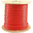Rope King SBP-58140R Solid Braided Poly Rope - Red - 5/8 inch x 140 ...