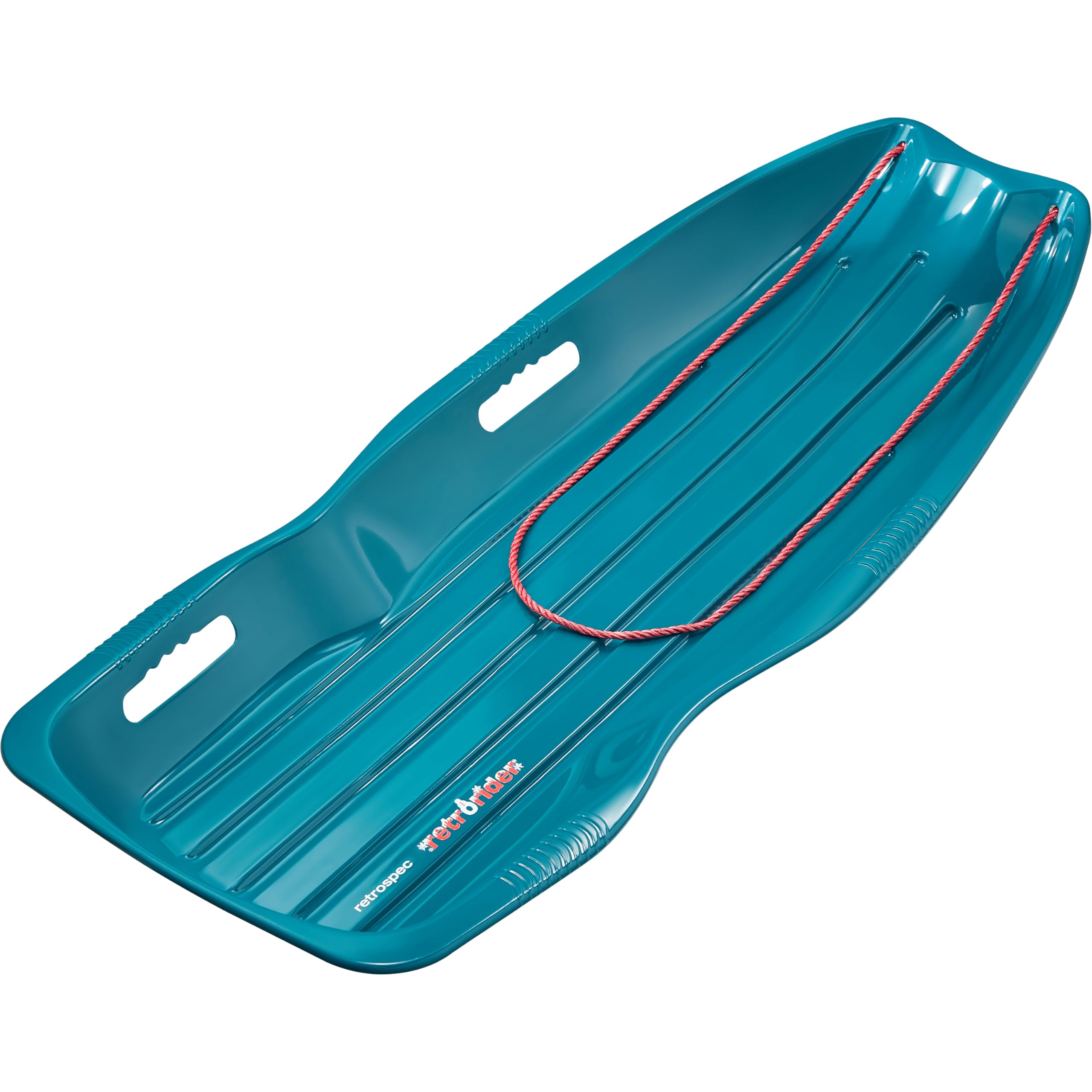Retrospec Retrorider Plastic Snow Sled – Toboggan Style with Pull Rope ...