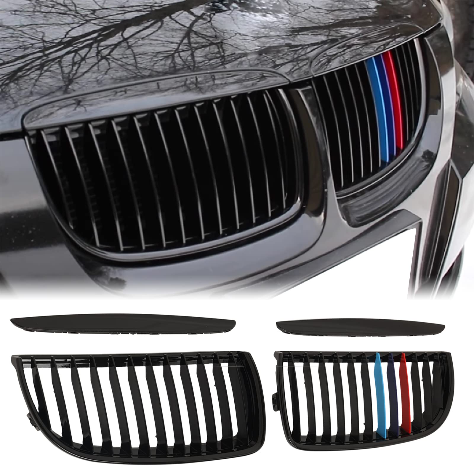 BILLDIO E90 Grille?Front Kidney Grill M Color Grille Compatible With ...