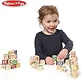 ABC\123 Wooden Blocks: Melissa & Doug: Amazon.ca: Toys & Games