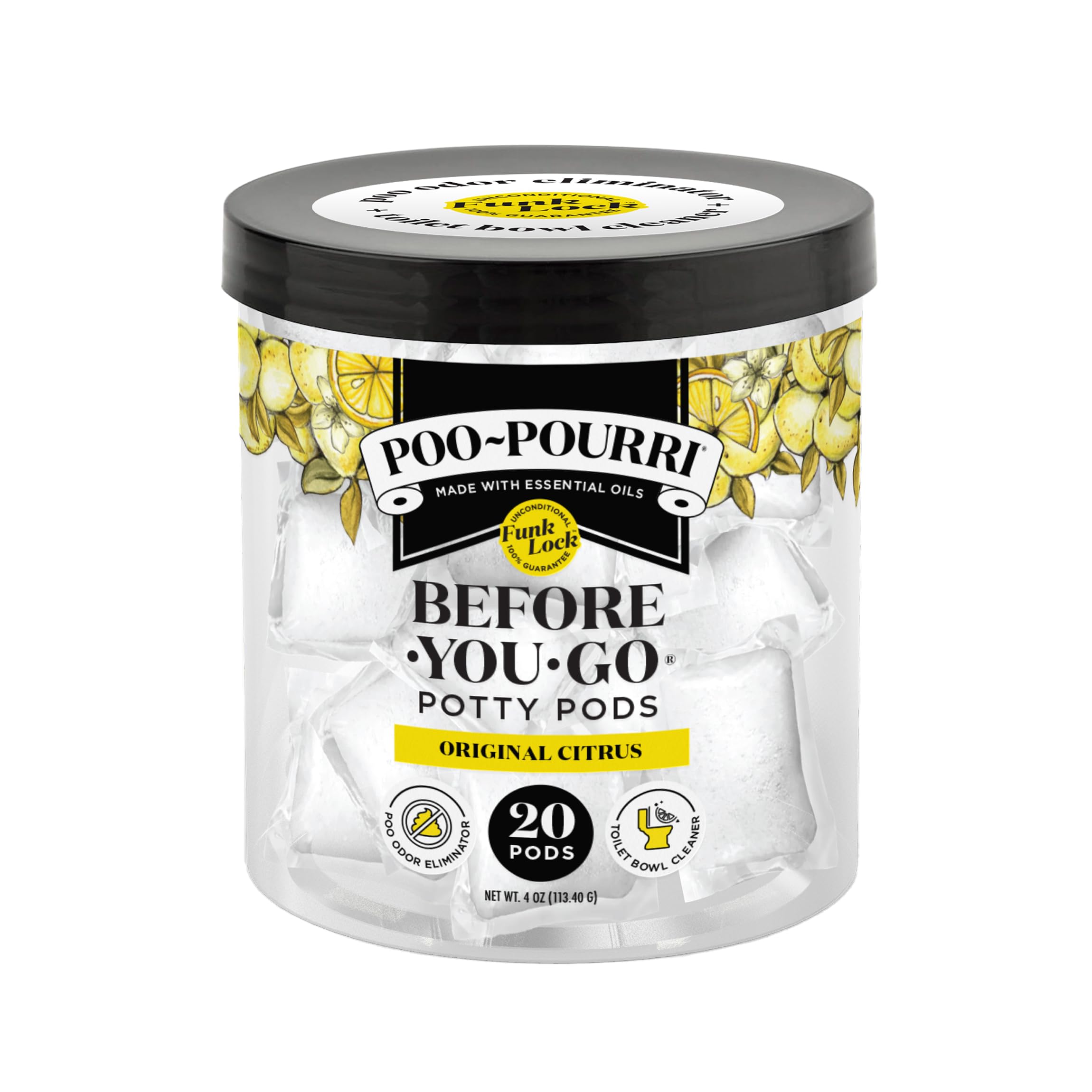 Poo-Pourri Before-You-Go Potty Pods, Original Citrus, 20 Count Toilet ...