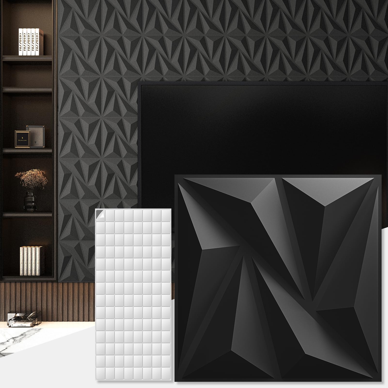 Mua 50 Pack 3D Wall Panel for Interior Wall Décor with Tape, PVC ...