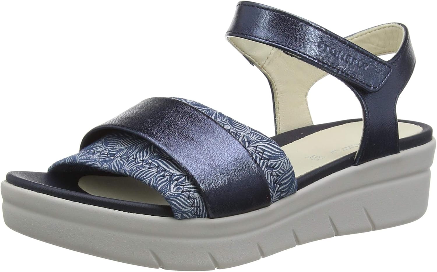 Stonefly Women's Aqua III 7 TEX/Laminated LTH Sling Back Sandals, Blue ...