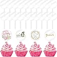 Amazon.com: 30 Pack 2 Inch Circle Acrylic Cupcake Toppers, DIY Clear ...