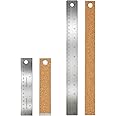 Amazon.com : Frienda Metal Ruler Cork Backed Stainless Steel Rulers ...