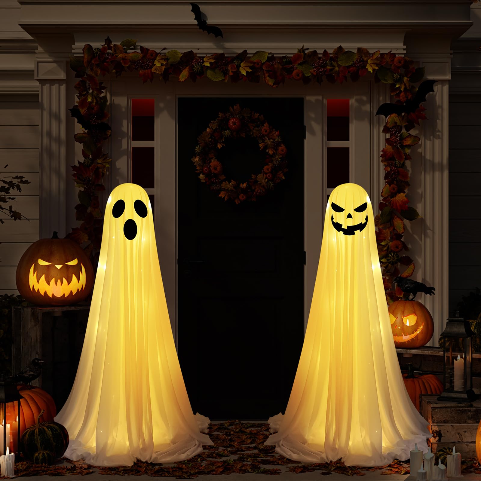 Spooky Outdoor Halloween Decorations, Halloween Ghost Decorations ...