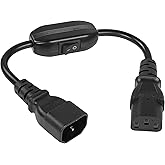 Amazon.com: Duttek Power Cord with Switch, PC Power Cord Inline Switch IEC 320 Mains Power C14 ...