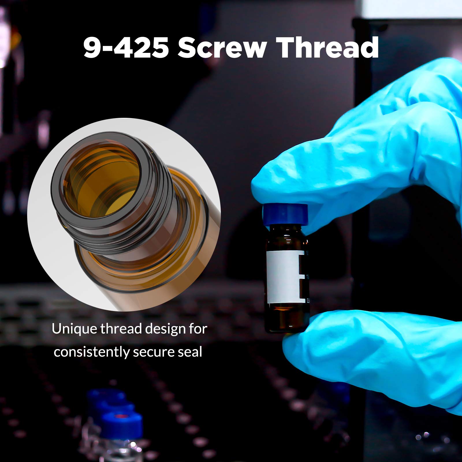 Mua Membrane Solutions Autosampler Vials, 2ml HPLC Vials, 9-425 Lab Amber Vials with Write-on ...