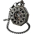 Amazon.com: ShoppeWatch Men’s Pocket Watch with Chain | Hand Winding ...
