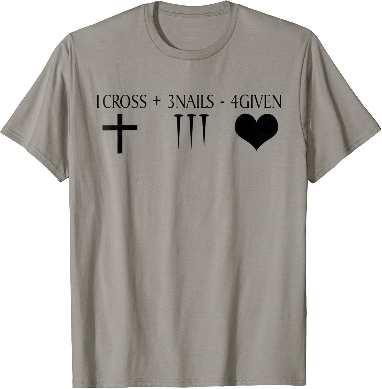 Men's 1 Cross 3 Nails 4Given T-shirts, Christian T-shirts Large White ...