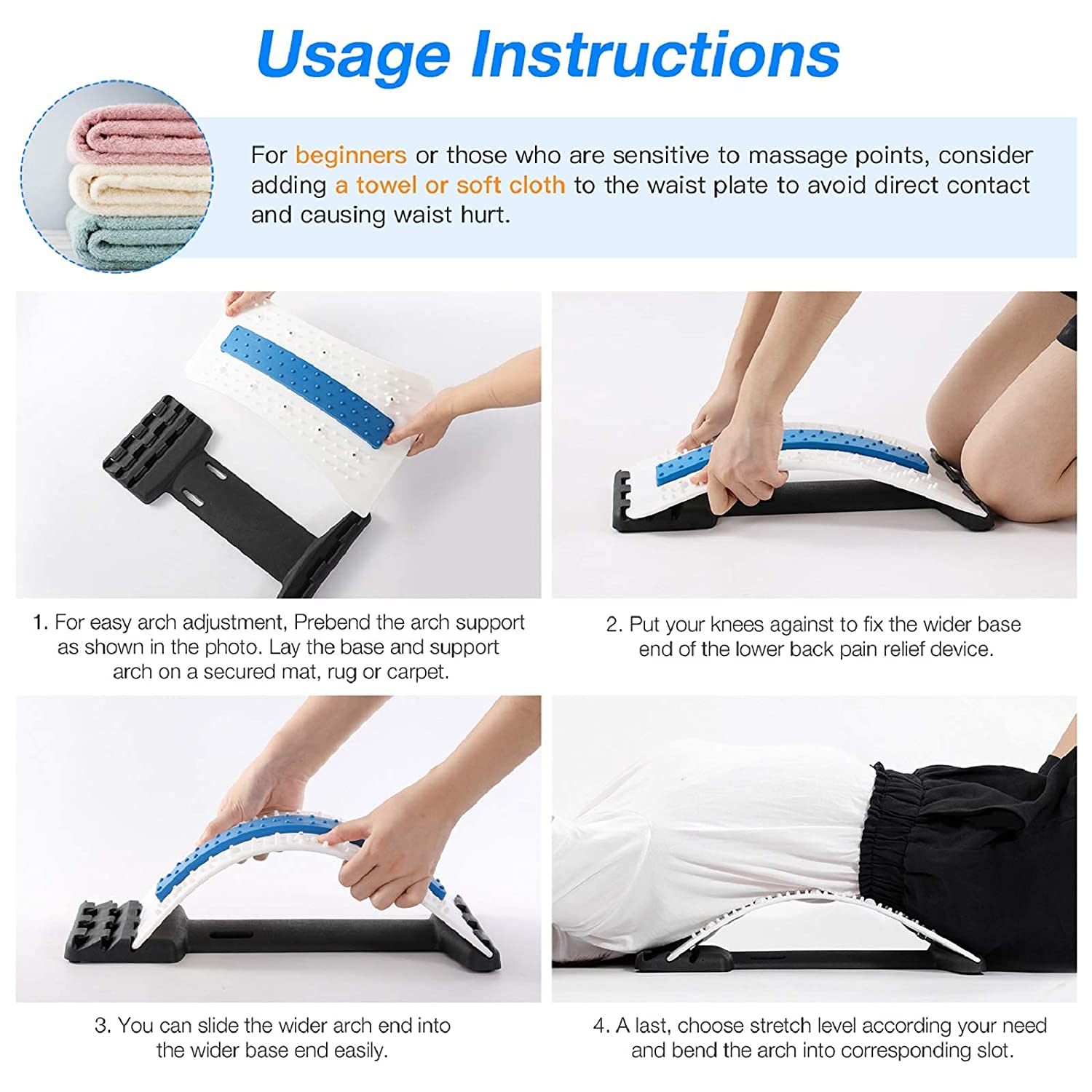 Mua Moocoo Back Stretcher for Lower Back Pain Relief with Magnet, 3 ...