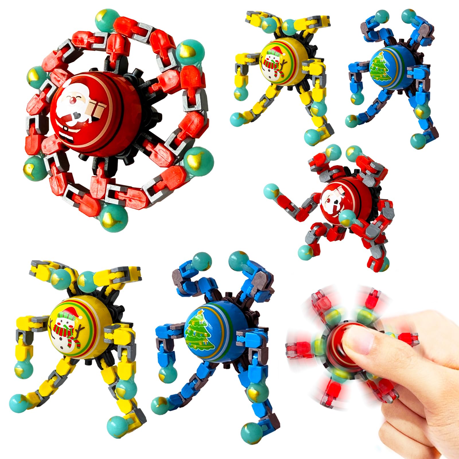 Eerrhhaq 6 Pcs Transformable Fidget Spinner Toys,Sensory Stress Relief ...