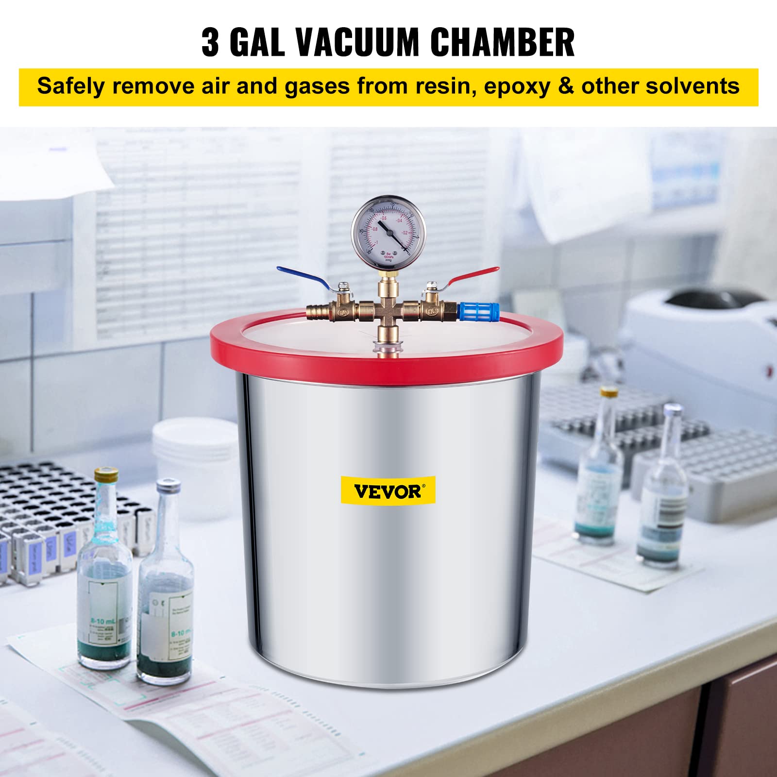 Mua VEVOR Vacuum Chamber, 3 Gallon Vacuum Degassing Chamber for Resin ...