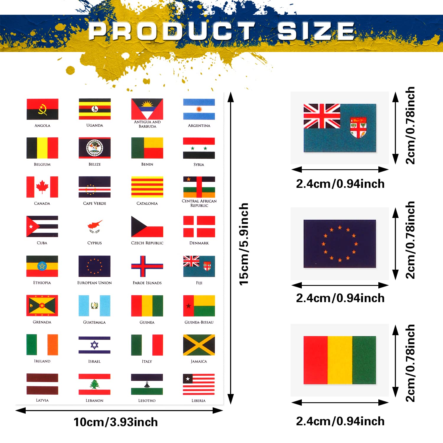 Mua BENBO 384pc World Flag Stickers - Country Flags of The World (192 ...