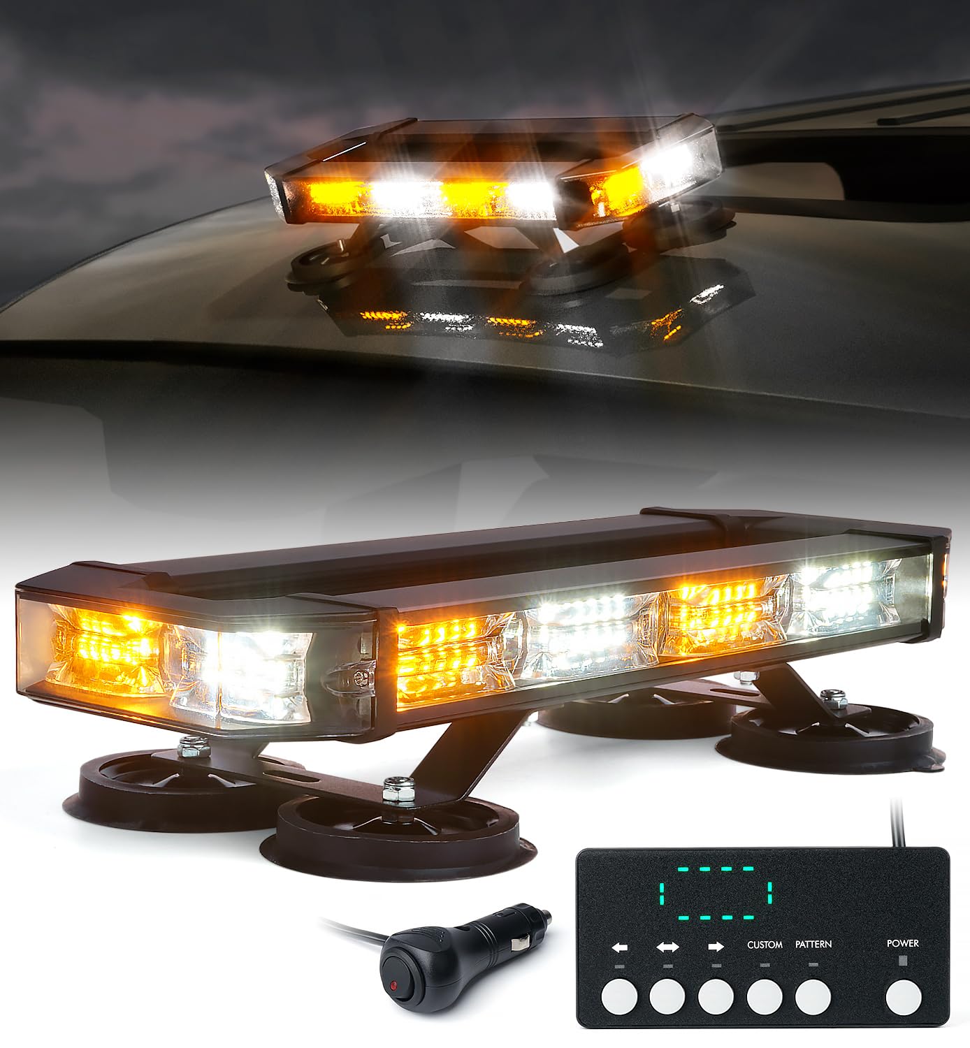 Mua LUMENIX 72 LED Rooftop Emergency Strobe Light Bar w/Control Panel ...