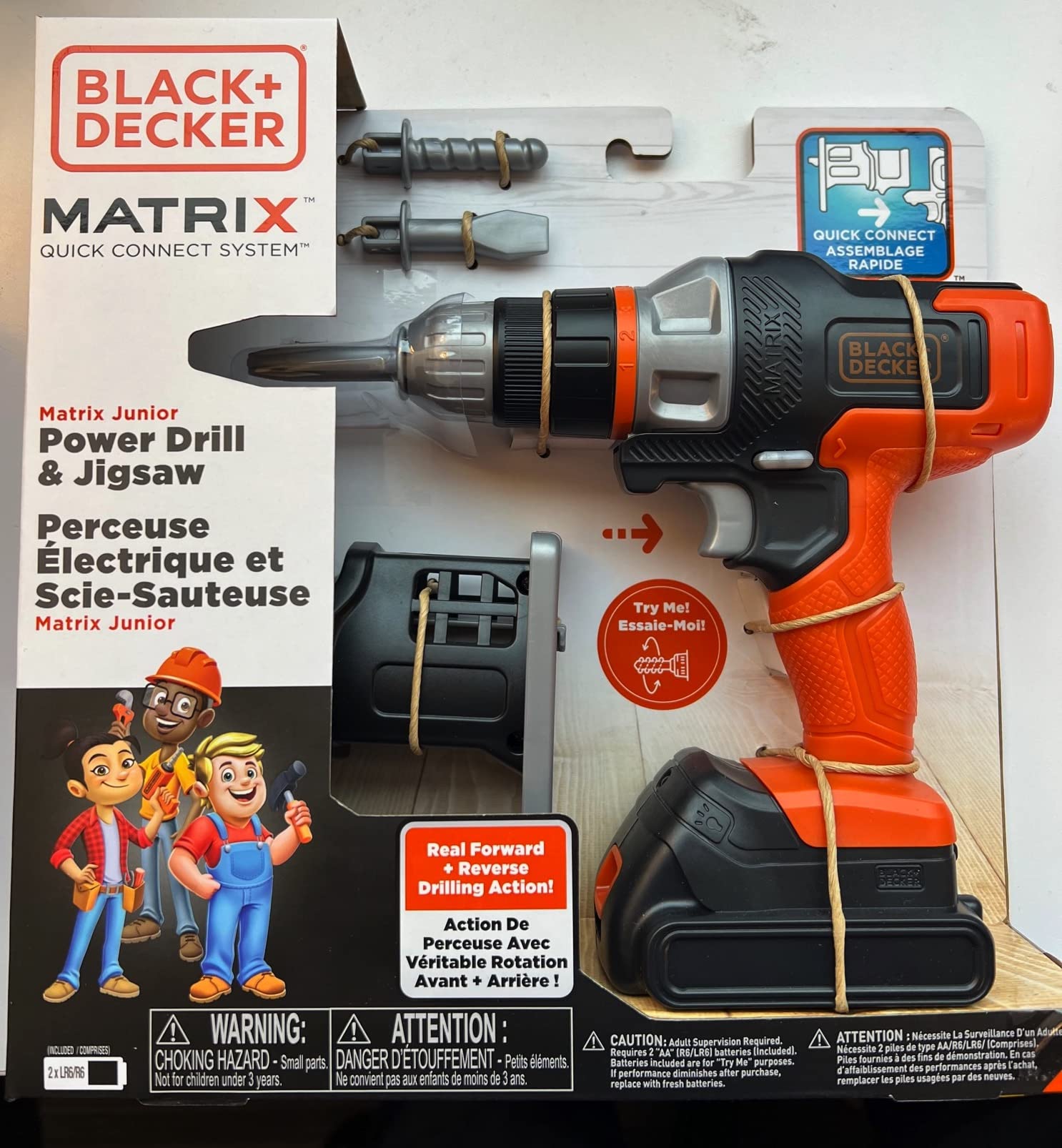 BLACK+DECKER Matrix Jr Power Drill & Jigsaw Kids Tool Play Toy ...