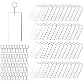 Amazon.com: 96 PCS Acrylic Keychain Blanks Tassel Set Including 24 ...