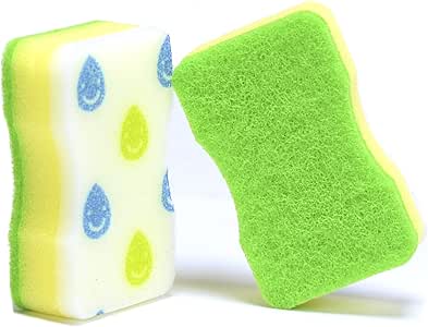 Amazon.com: Happy Kitchen Sponge-green 4pcs (2 Packs of 2pcs/pack ...