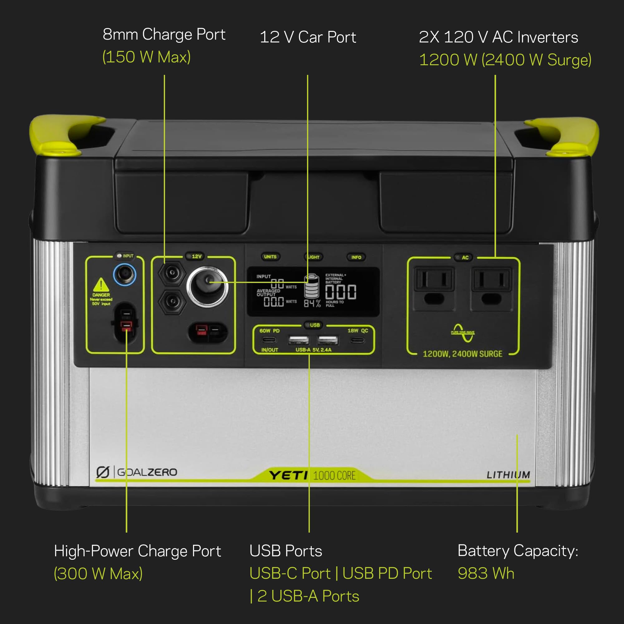 Mua Goal Zero Yeti 1000 Cores Portable Power Plant 1000W Solar ...