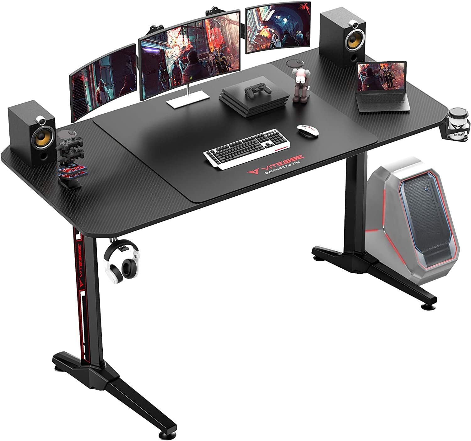 Mua VITESSE Gaming Desk 63 Inch, Ergonomic Gamer Computer Desk with ...