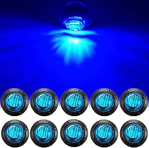 Amazon.com: NBWDY 10pc 3/4" Mount Blue LED Bullet Marker lights, Side ...