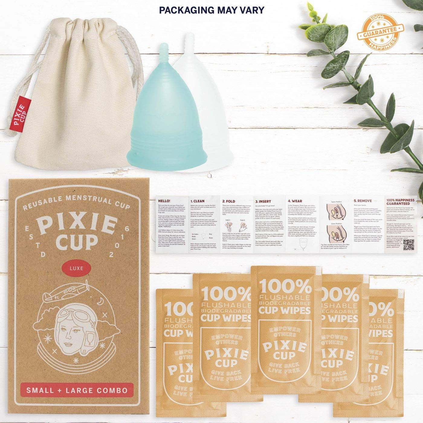 Pixie Menstrual Cup – Most Comfortable Authentic Reusable Period Cup and Best Removal Stem ...