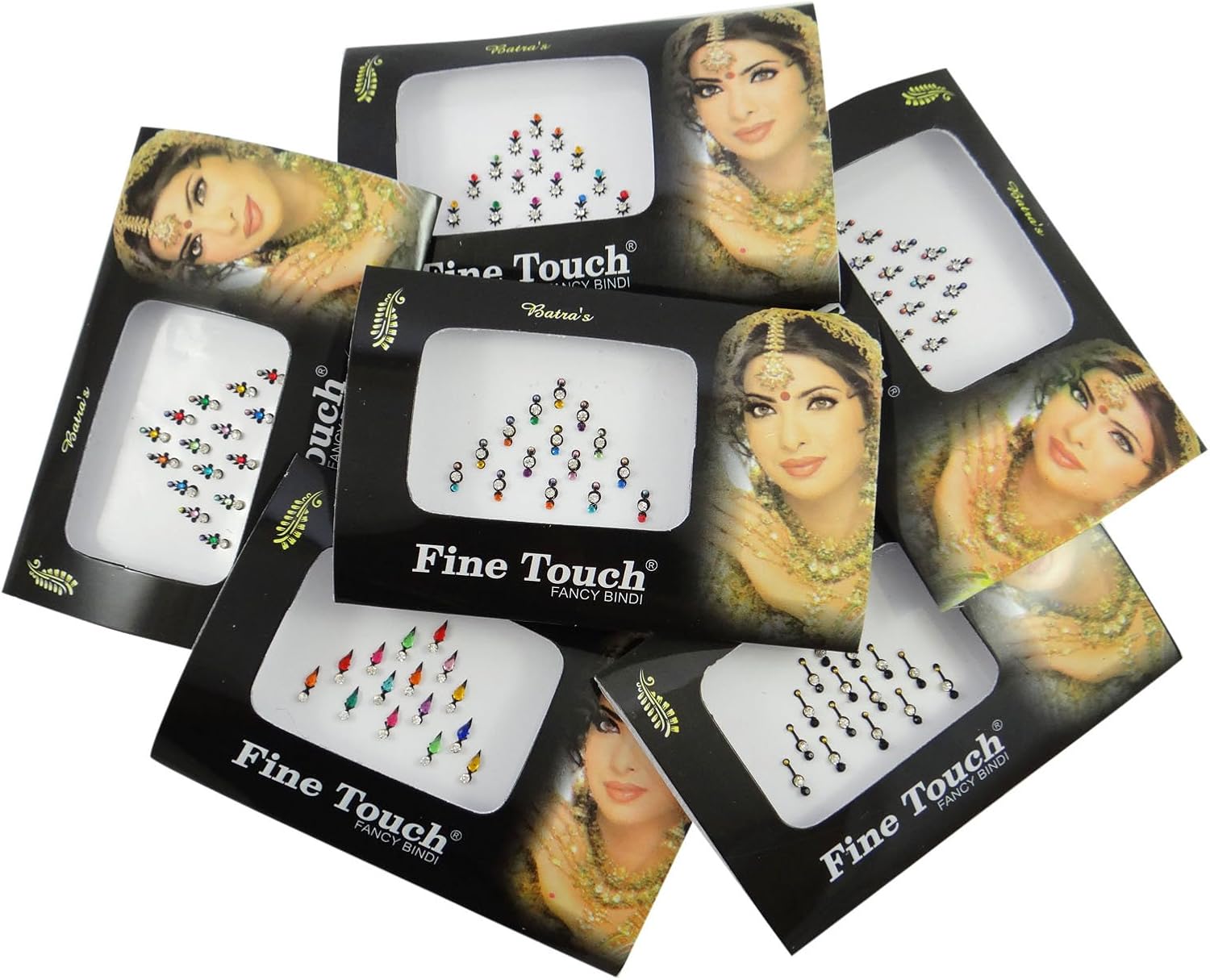 Banithani 6 Pcs Assorted Different Multicolour Bindi Full Packets New ...