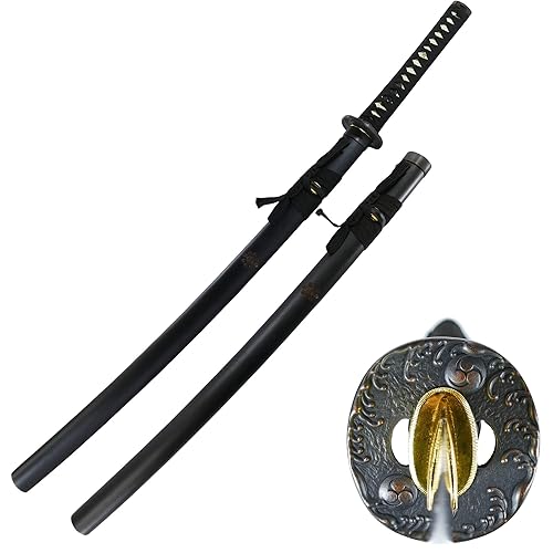 MAKOTO Handmade Sharp Katana Black Japanese Samurai Sword 40" (Warlord ...