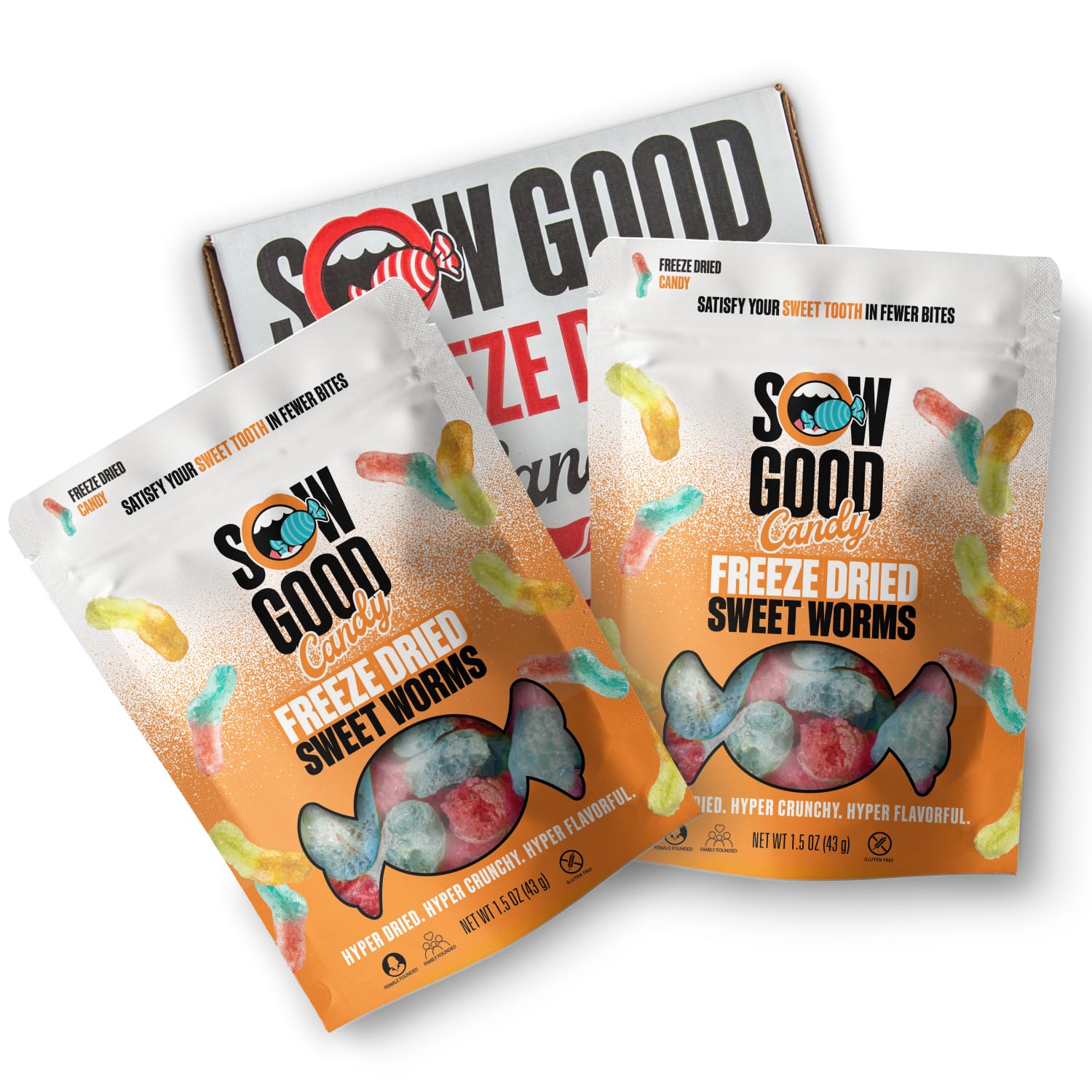Mua Sow Good Freeze Dried Candy Sweet Worms 2 Pack. Perfect for ...