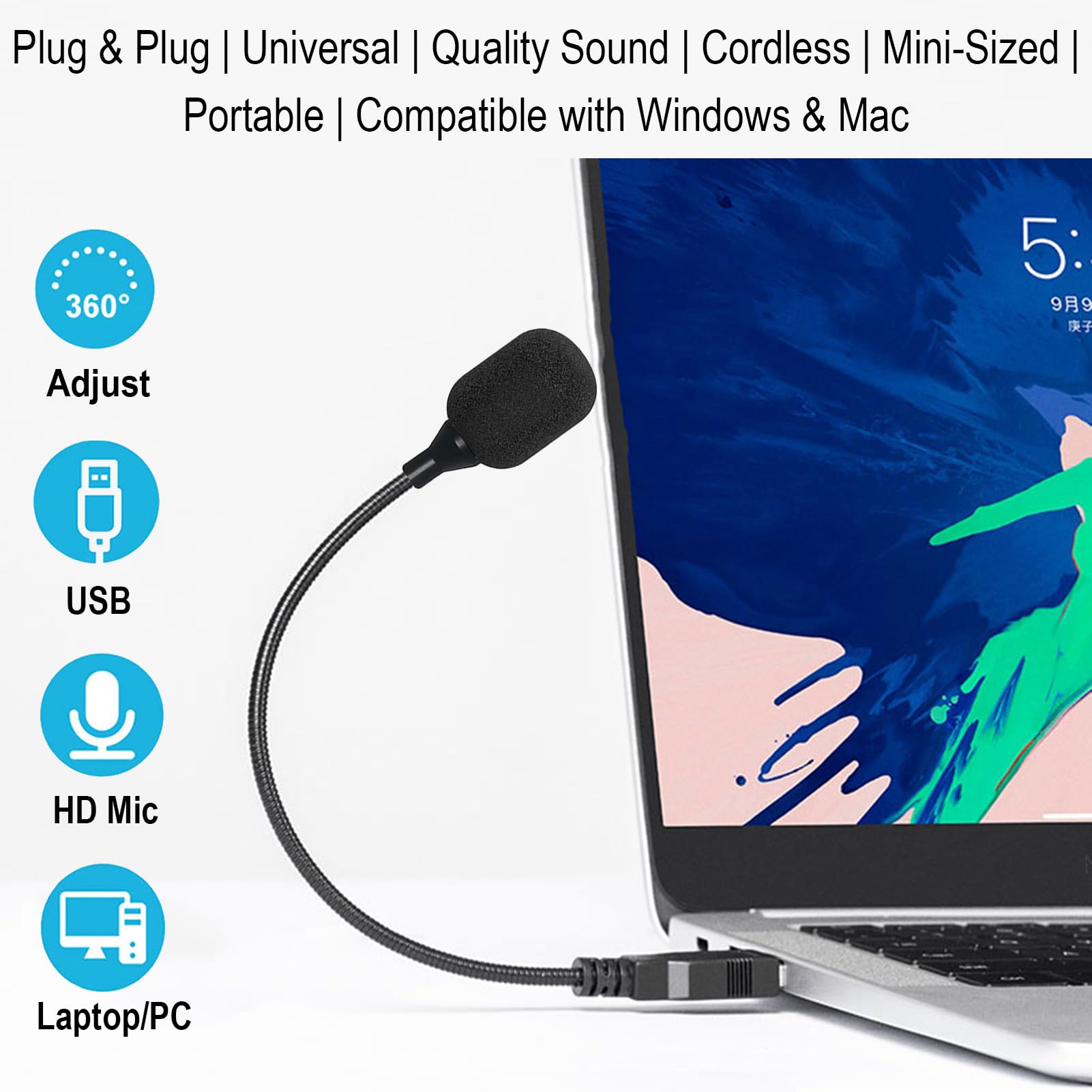 Mua Blapsuro Mini USB Microphone for Laptop and Desktop Computer,Plug ...
