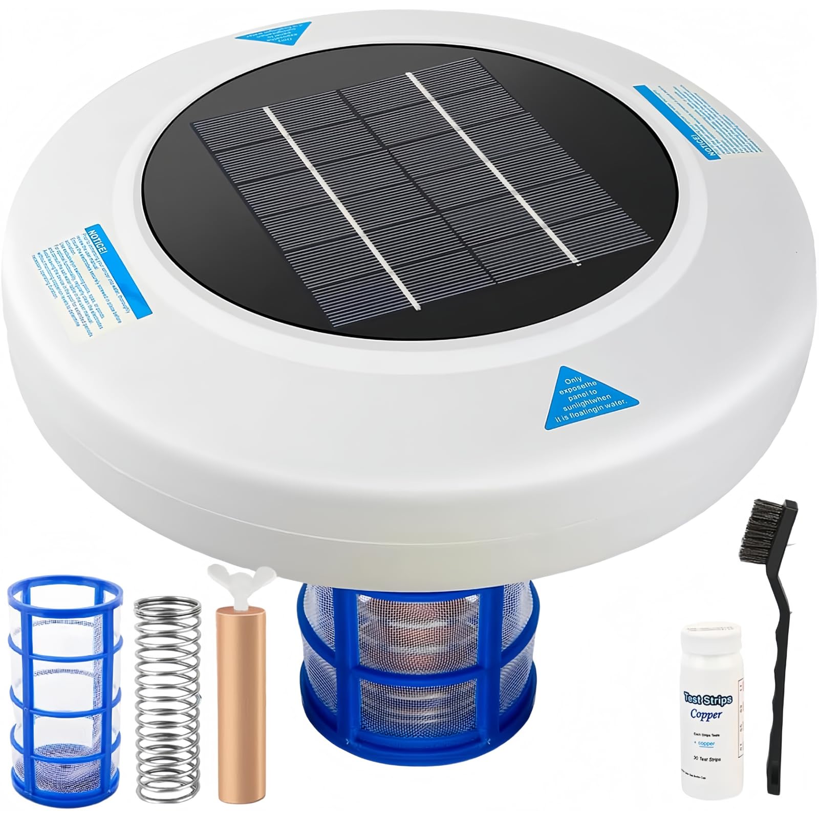 Solar-Powered Pool Ionizer, Automatic Floating Pool Cleaner Water ...