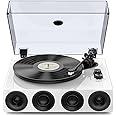 Amazon.com: 1 by ONE All-in-One Record Player with Wireless Input, High ...