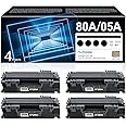 Amazon.com: 80A CF280A Toner Cartridge Black 4 Pack Compatible Replacement for HP 80A CF280A 80X ...