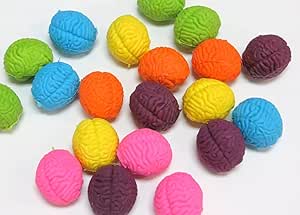 Amazon.com: FunEx Brain Shaped Erasers Lot of 20 : Toys & Games