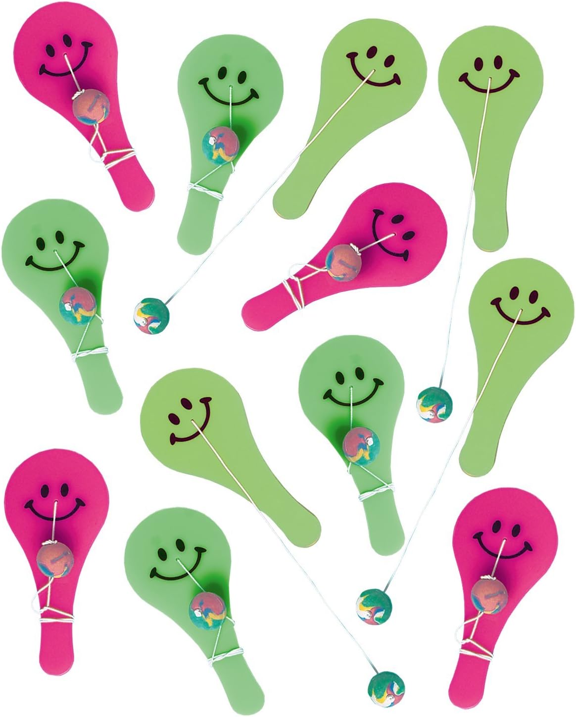 amscan INT390578 Paddle Balls: Amazon.co.uk: Toys & Games