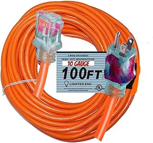 10/3 75 ft 10 Gauge Extension Cord 100 ft 10/3 Contractor Grade 10 ...