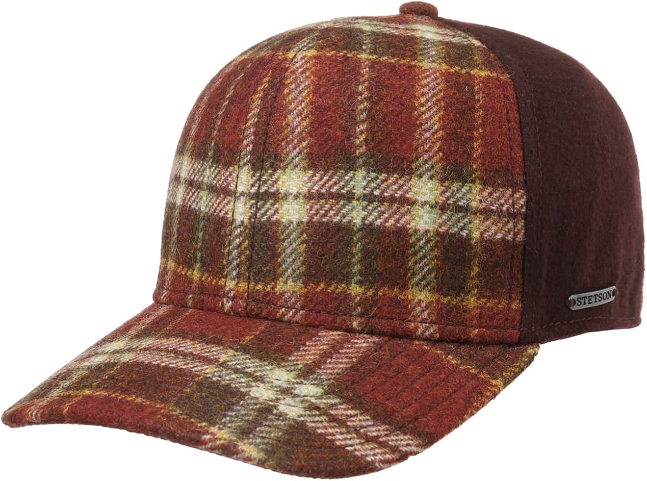 Stetson Virgin Wool Check Cap Women/Men - Baseball Winter Closed Back ...