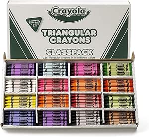 Amazon.com: Crayola Triangular Crayon Classpack, Toddler Crayons, 16 ...