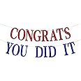 Amazon.com: Congrats & You Did It Banner, Congratulations, So Proud of ...