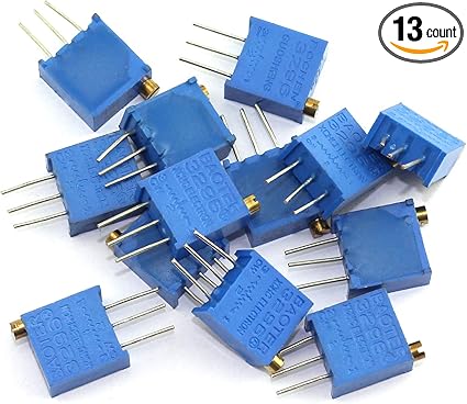 HJ Garden 12pcs 10K Ohm Multiturn Rotary Potentiometer 3386MP-103 3Pins ...