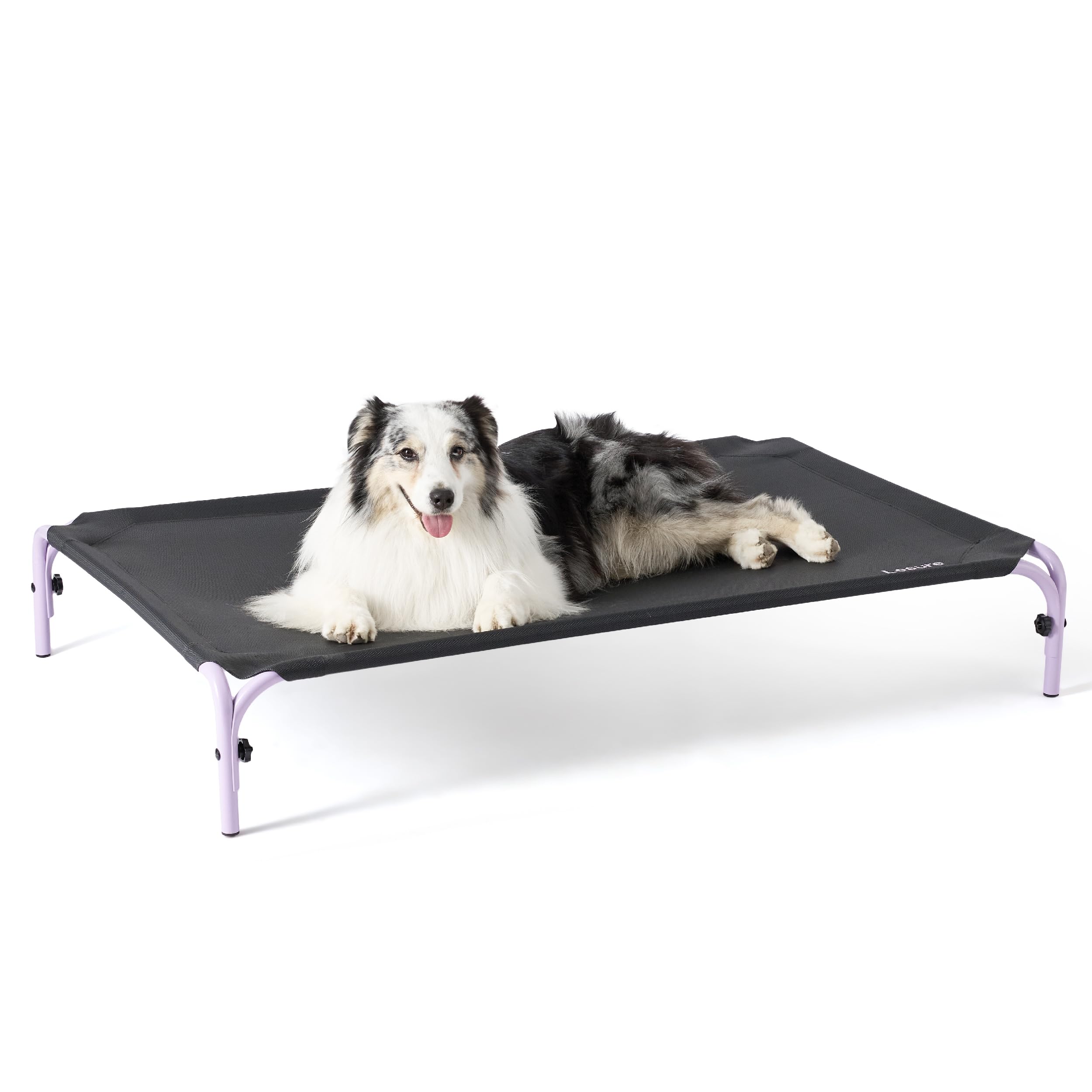 Lesure Elevated Raised Outdoor Dog Bed - XL Cooling Dog Cot Bed Easy to ...