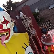 Amazon.com: Morbid Enterprises Snake Tongue Evil Clown Mask, Red/White ...