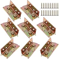 Amazon.com: 8 Sets Bed Rail Brackets Heavy Duty Bed Frame Hardware No-Mortise Bed Rail Fittings ...
